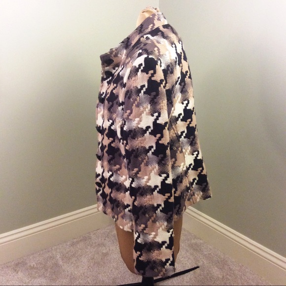 louben | Jackets & Coats | Louben Large Houndstooth Virgin Wool Jacket ...